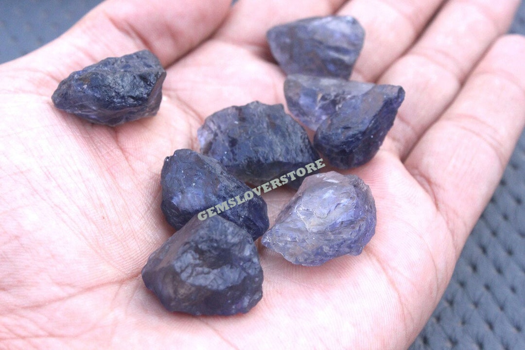 Raw Iolite Gemstone: Rough Blue Healing Crystals (5 Piece, 20-24 MM) - Etsy