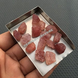 25 Pieces Cherry Quartz Rough Size 12-14 Mm,antique Strawberry Quartz ...
