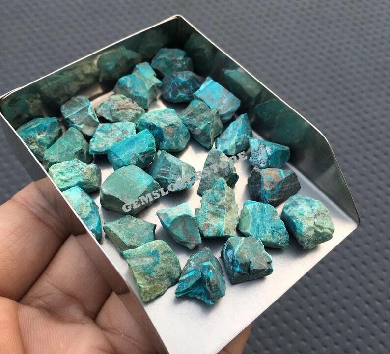 10 Pieces Rough 12-14 MM Chrysocolla Rawuntreated Natural - Etsy