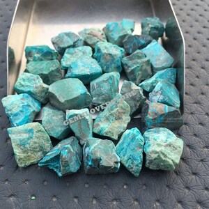 10 Pieces Rough 12-14 MM Chrysocolla Raw,untreated Natural Chrysocolla ...