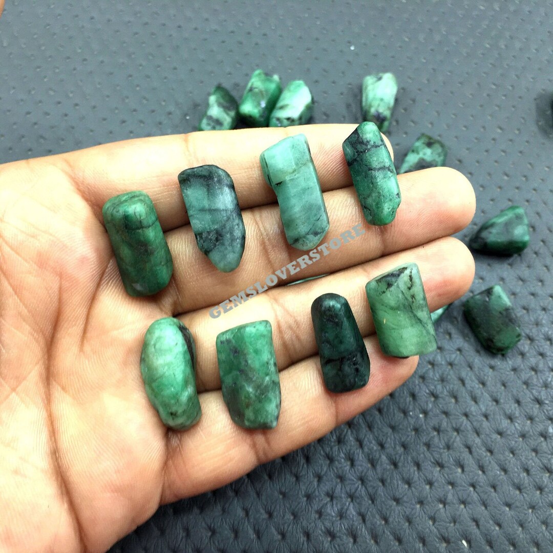 10 Pieces Natural Emerald Rough,untreated Rough Size 9x18-12x23 Emerald ...