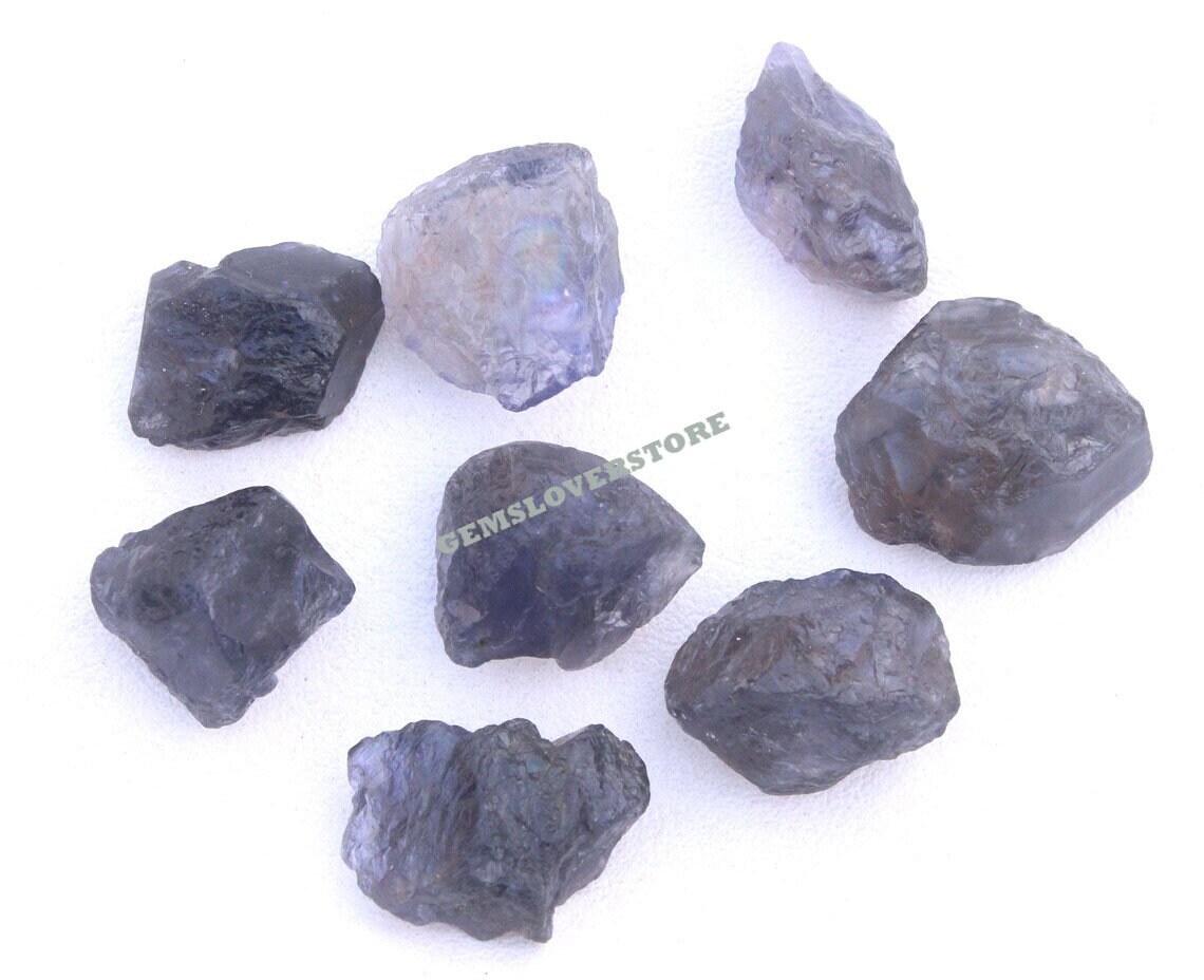 Raw Iolite Gemstone: Rough Blue Healing Crystals (5 Piece, 20-24 MM) - Etsy