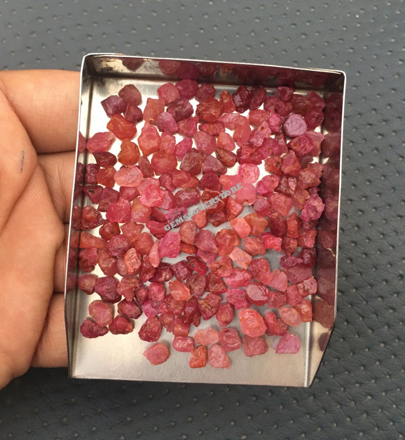 50 Pieces Pink Rough 4-6 MM Gems Natural Pink Sapphire - Etsy