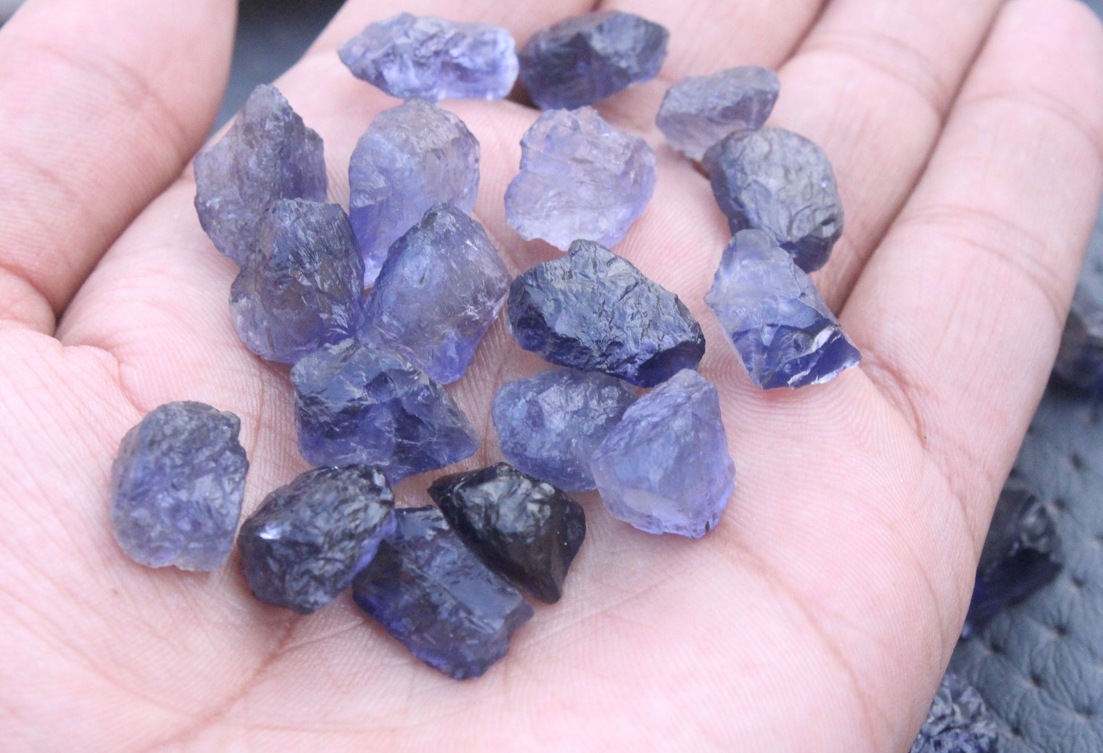 10 Piece Rare Iolite Rough Size 14-16 MM Gemstone Raw Fabulous - Etsy