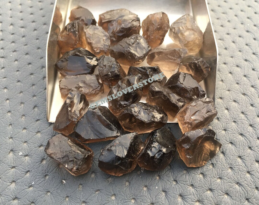 Raw Smoky Quartz: 10 Untreated Brown Crystals (16-18 MM) - Etsy