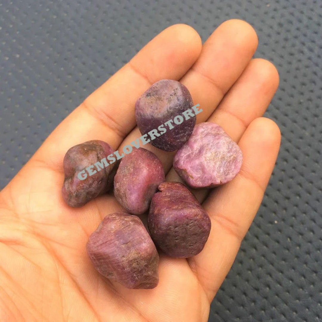 Semi Precious Ruby Rough,size 20-25 MM Natural Red Ruby Gemstone, 5 ...