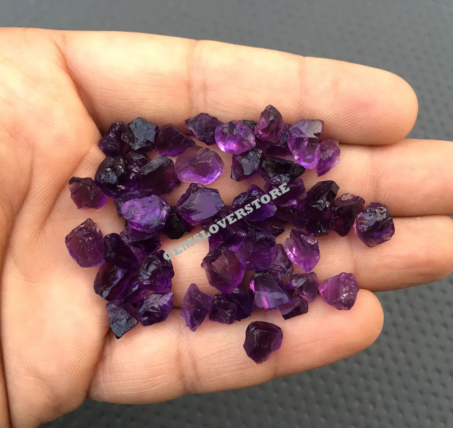 50 Pieces Natural Amethyst Raw Size 6-8 MM Amethyst Gemstone - Etsy