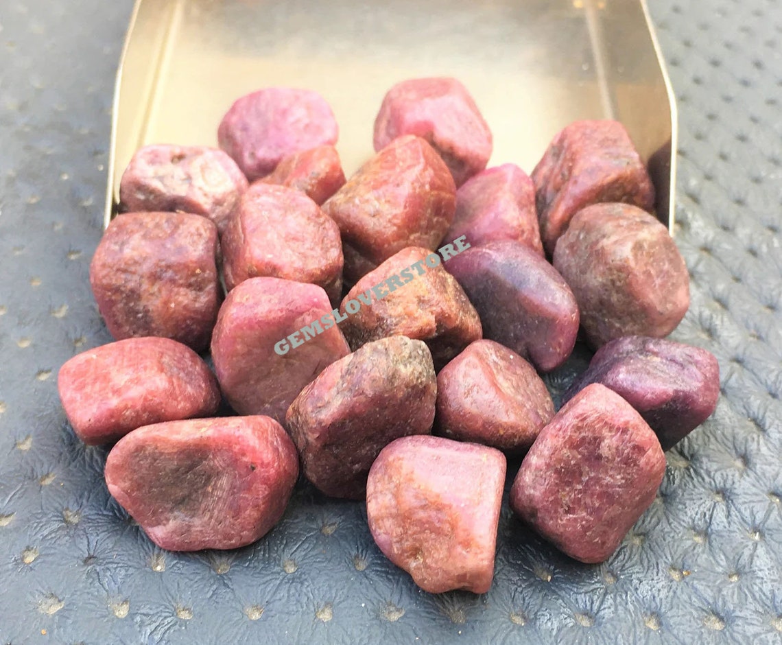10 Pieces Untreated Ruby Gemstone Roughsize 14-16 MM Ruby - Etsy