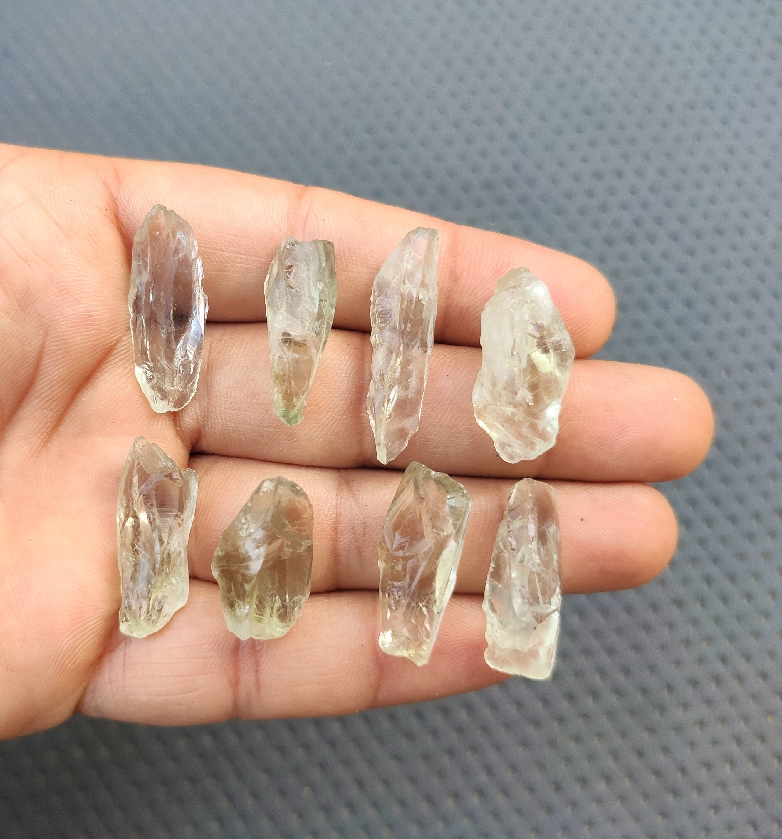 5 Pieces Natural Green Amethyst GemstoneSize 9x20-12x25 MM | Etsy