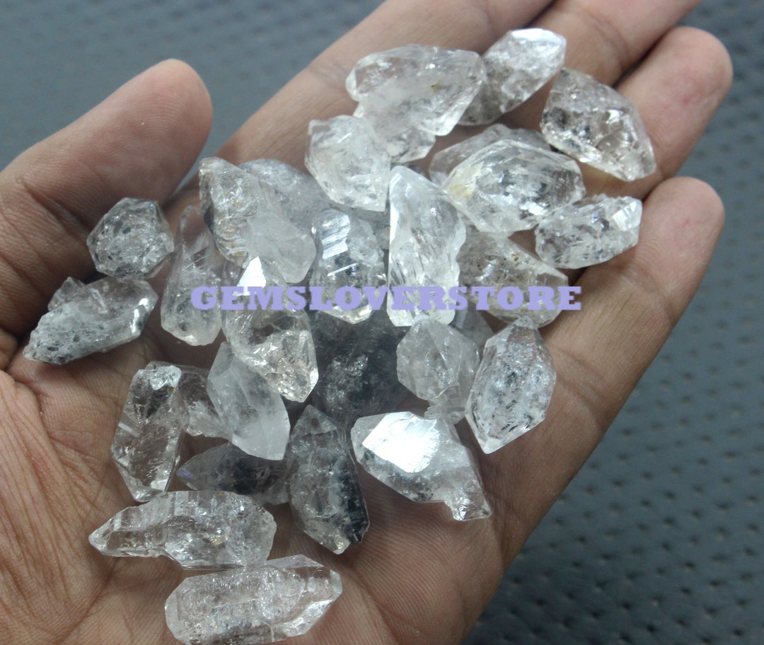 5 Piece Raw Terminated Amazing Quartz Rough 18-20 MM Natural Herkimer ...