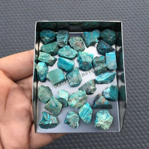 10 Pieces Rough 12-14 MM Chrysocolla Raw,untreated Natural Chrysocolla ...