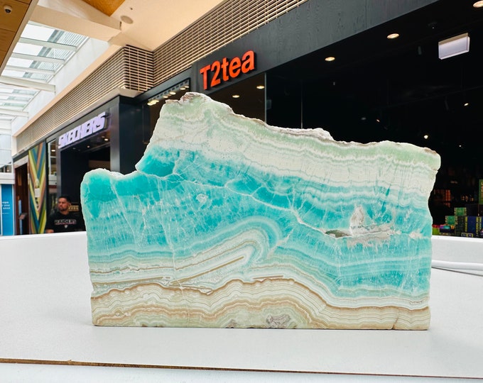 AAA Quality Very Rare Caribbean Calcite Slab ocean,sea and Beach ...