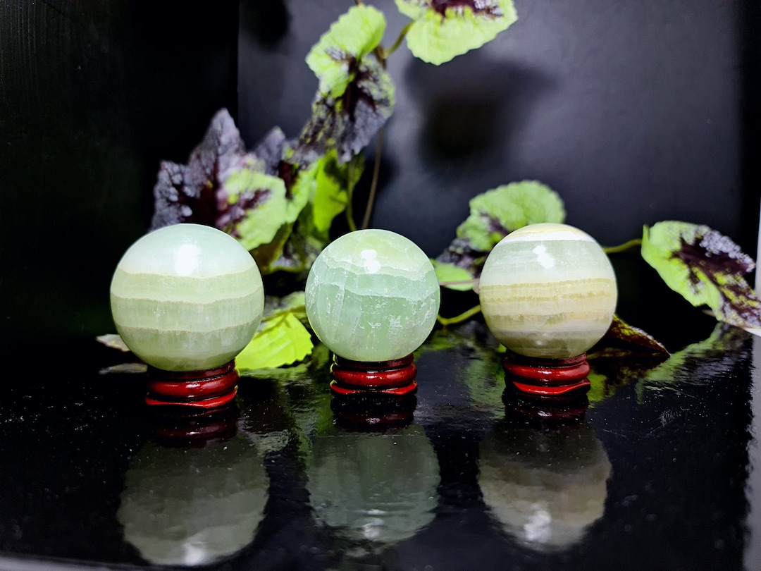 Pistachio Calcite Sphere 50 Mm AAA Quality Bright Green Calcite Crystal ...