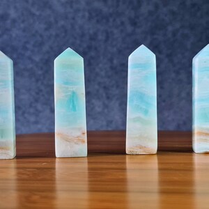 95mm Caribbean Calcite Tower Blue Calcite Crystal Obelisk - Etsy
