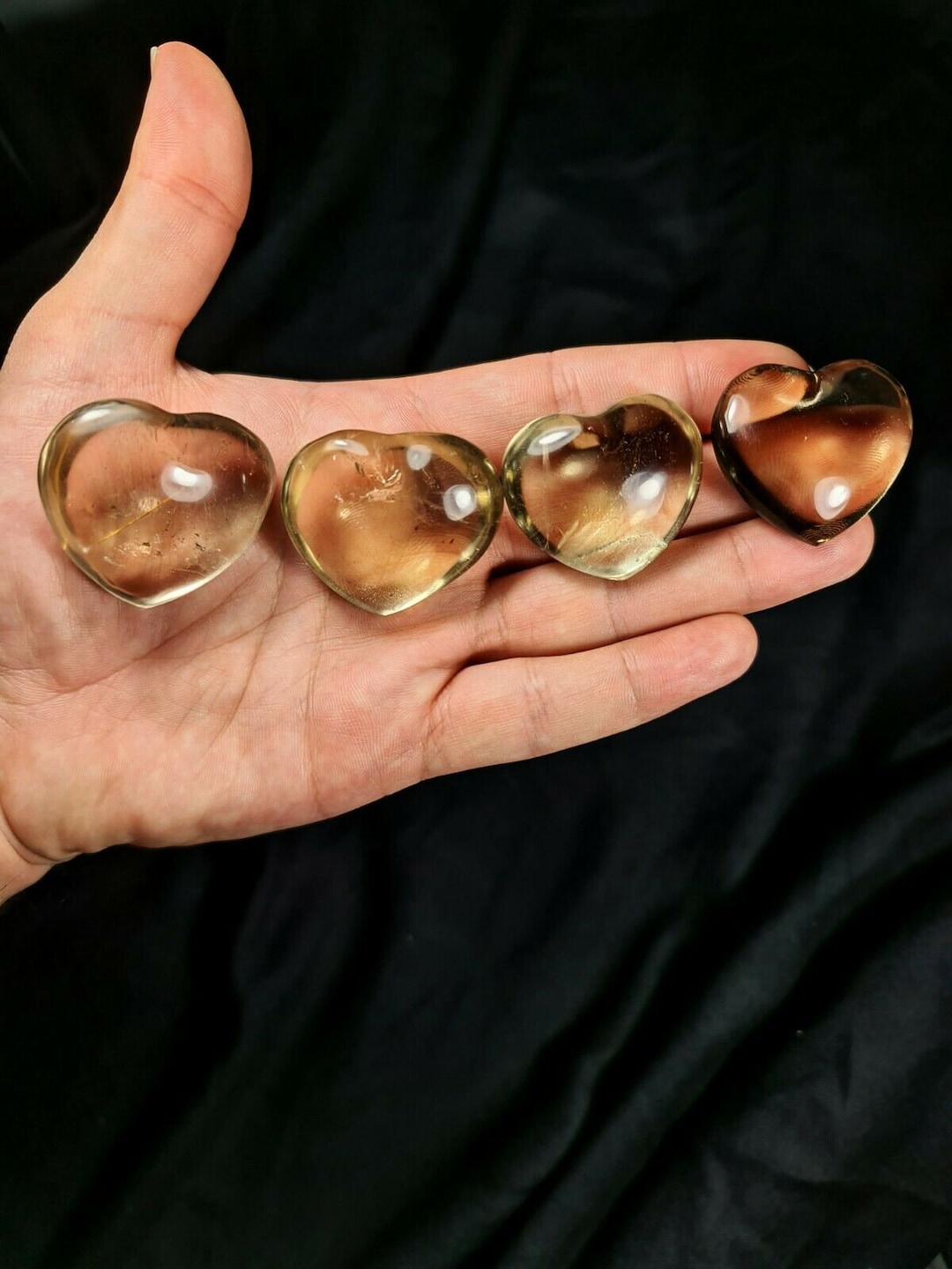 Citrine Heart Shaped Crystal Palm Healing Stone healing,metaphysical ...
