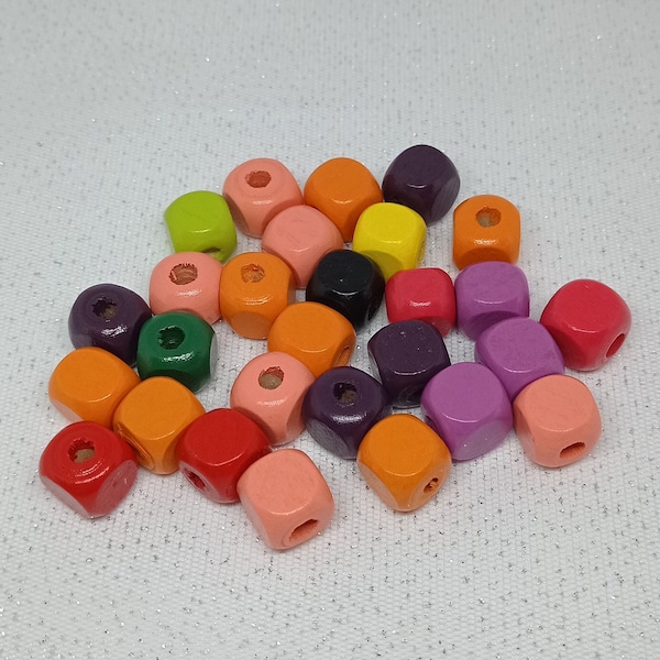 Square Wooden Beads - Etsy