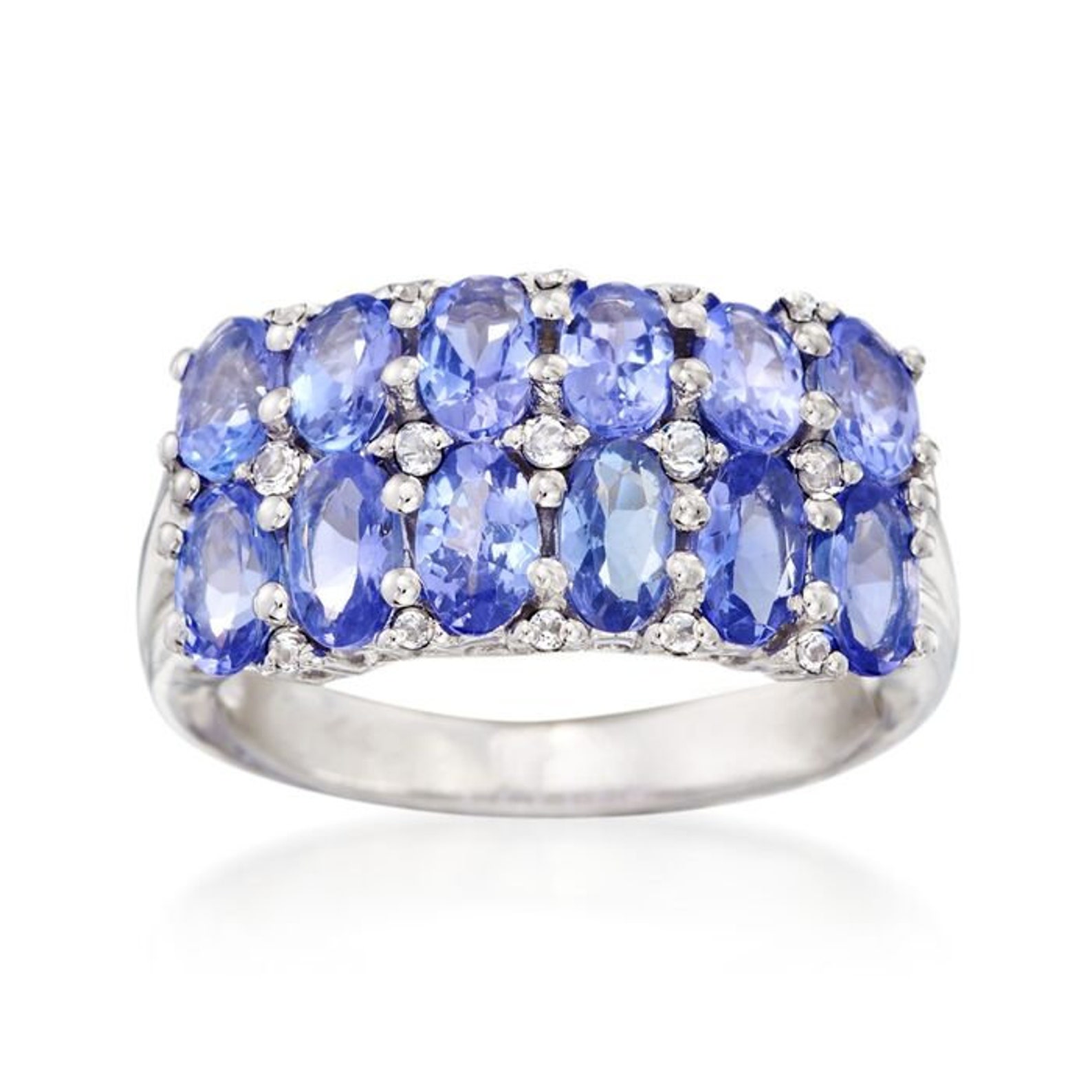 Gorgeous Natural Tanzanite Band Ring in Sterling Silver Oval - Etsy UK