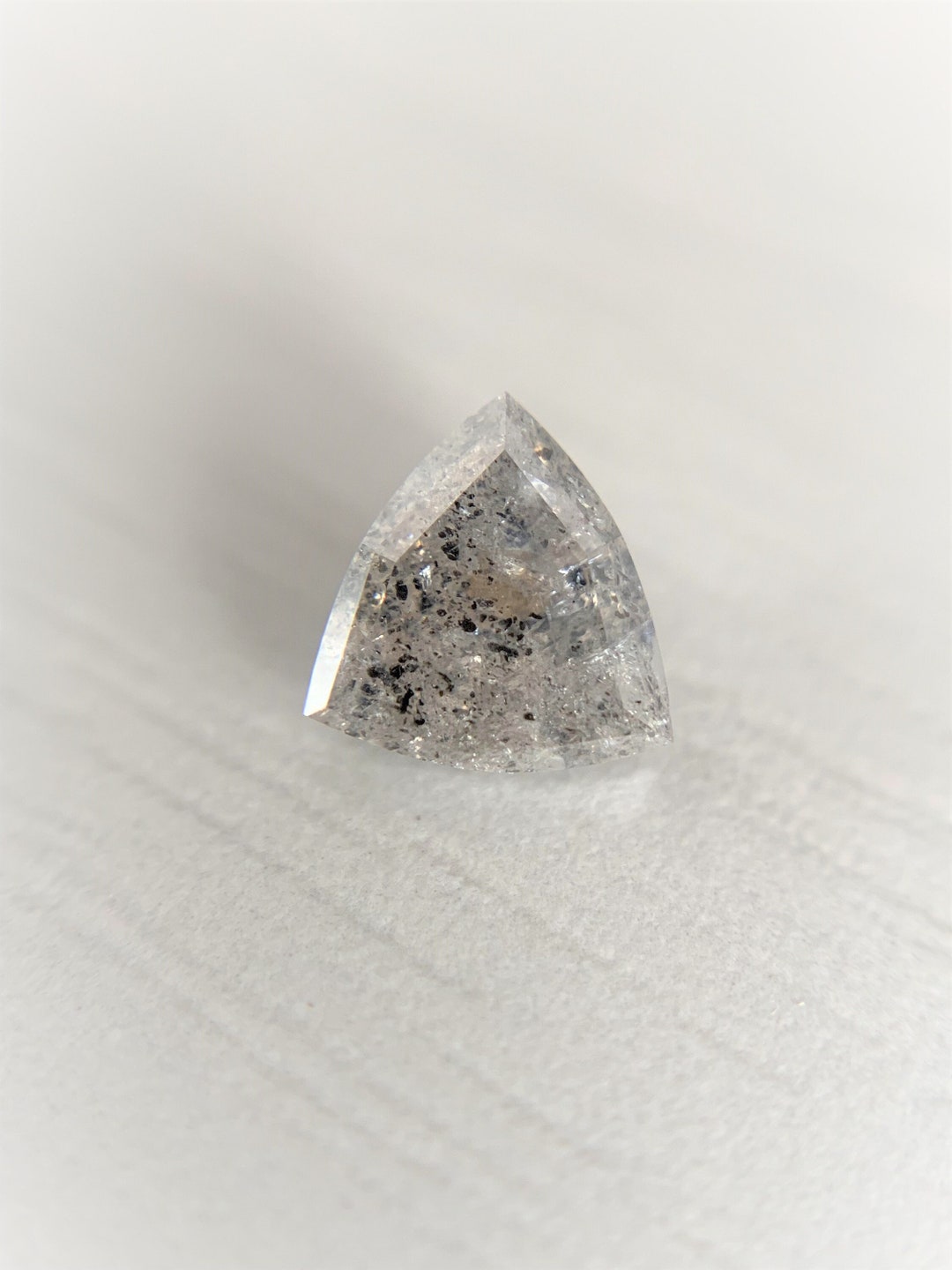 0.56ct Salt and Pepper Diamond: Triangle Rose Cut Loose Diamond - Etsy