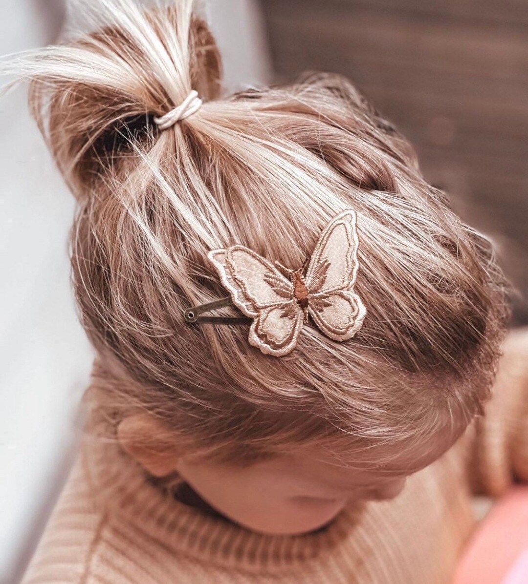 Vintage Butterfly Hair Clip: Gold Drop Baby Girl Bow - Etsy