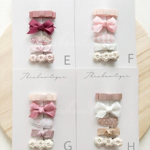 Mini Bow Snap Clip Set, Toddler Hair Clips, Baby Girl Hair Clips, Tiny ...