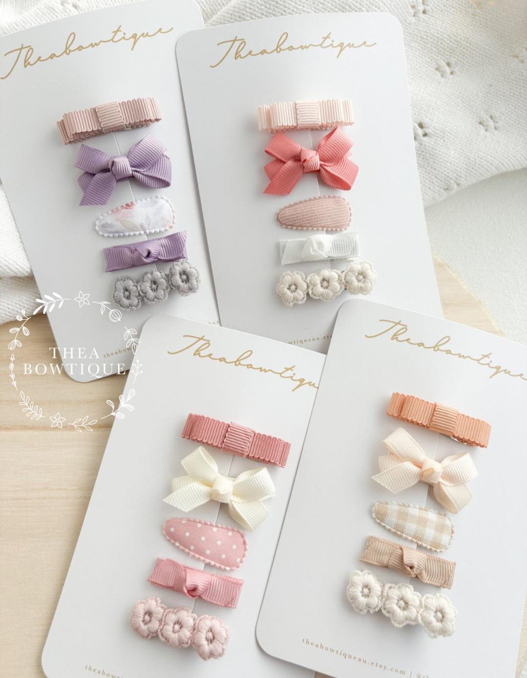 Mini Bow Snap Clip Set, Toddler Hair Clips, Baby Girl Hair Clips, Tiny ...