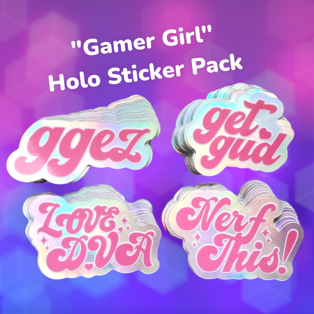 Gamer Girl Sticker Pack - Etsy