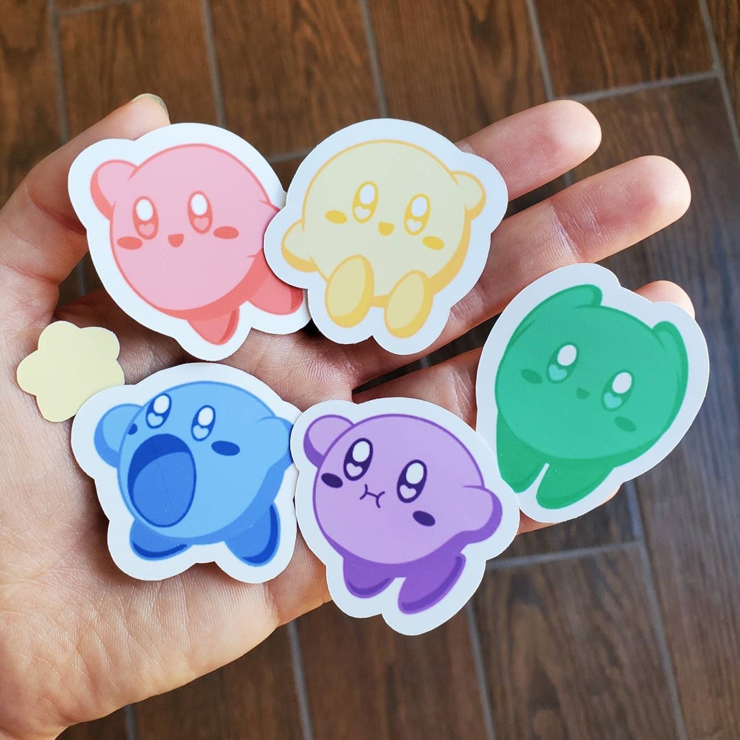 Rainbow Kirby Sticker Pack | Stickers for Journaling | Cute Stationary ...