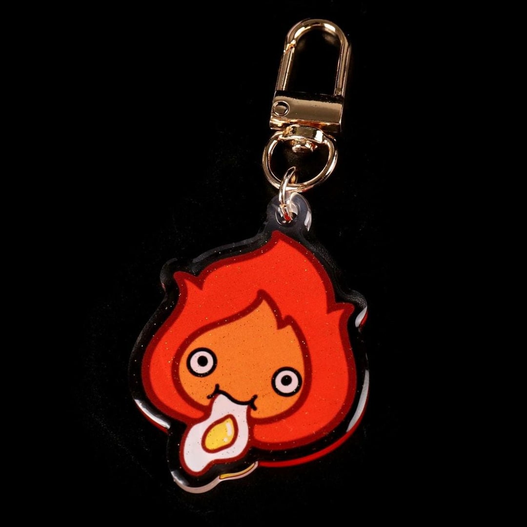 Calcifer Keychain | Anime Charms - Etsy