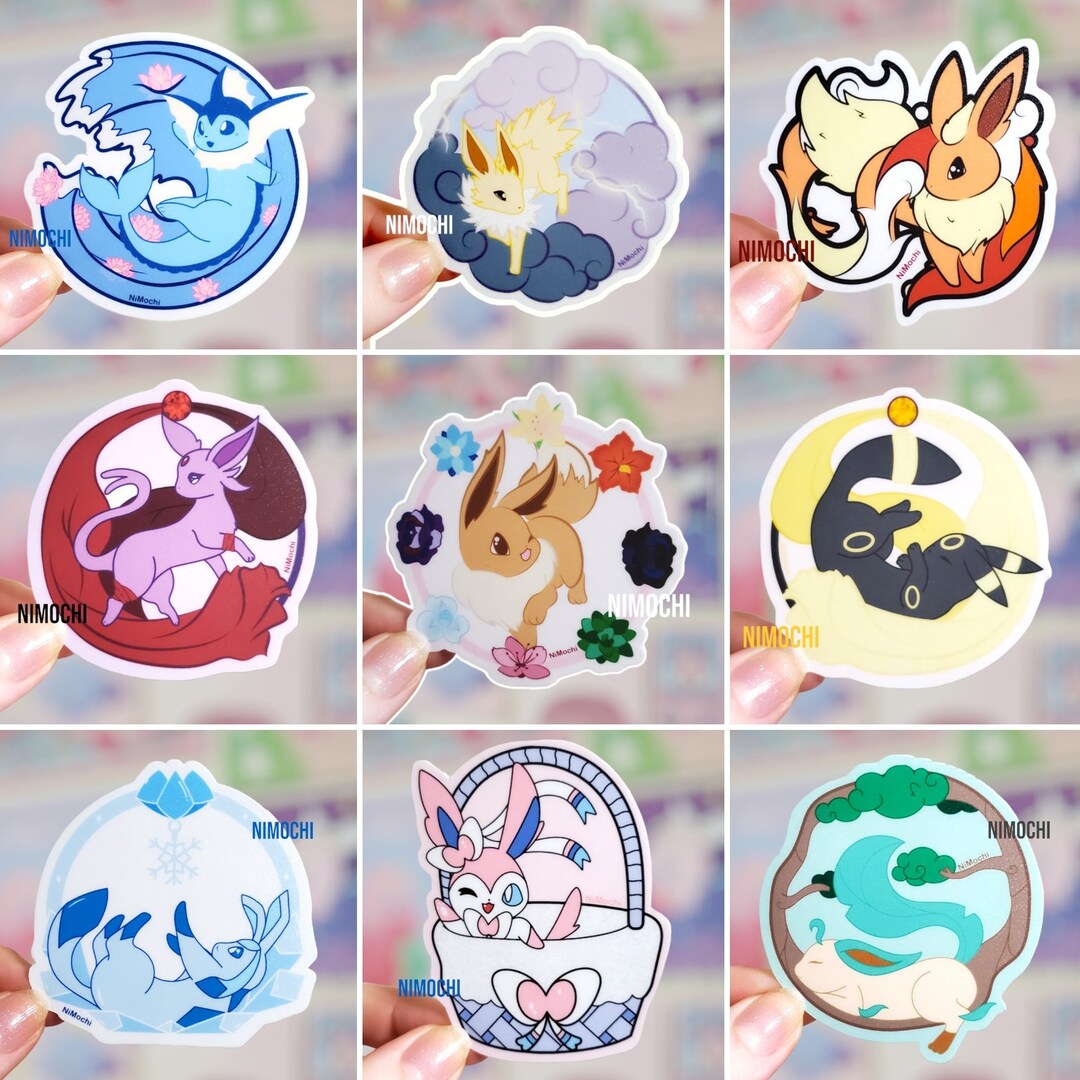 Eeveelution Sticker Pack Stickers for Journaling Cute - Etsy