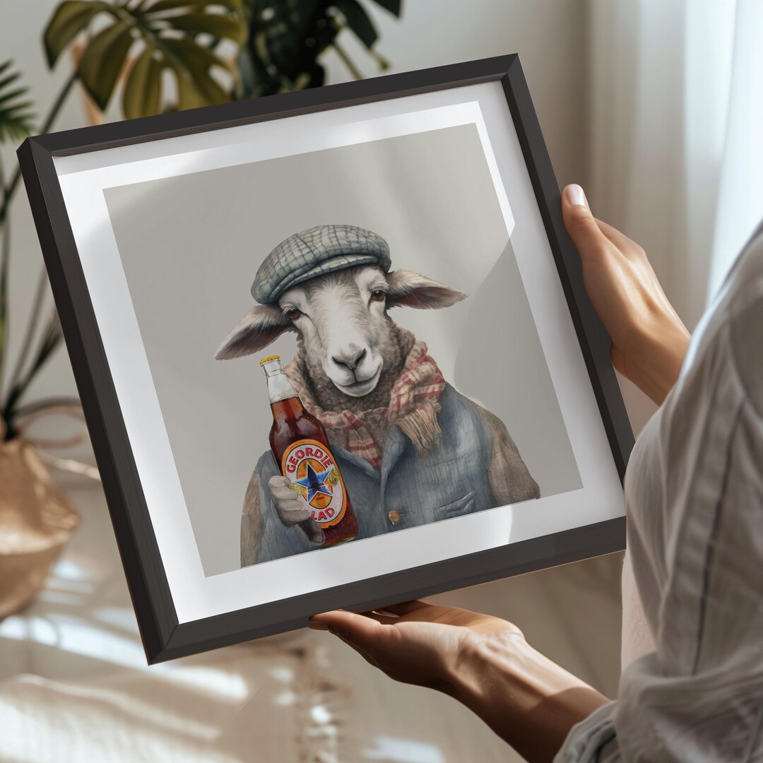 Martin the Newcastle Sheep Art Print UNFRAMED Kitchen Dining Room ...