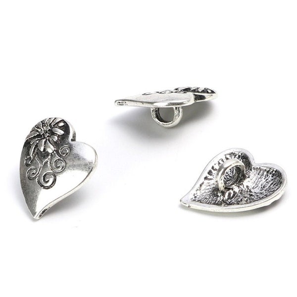 Heart Shape Buttons - Etsy