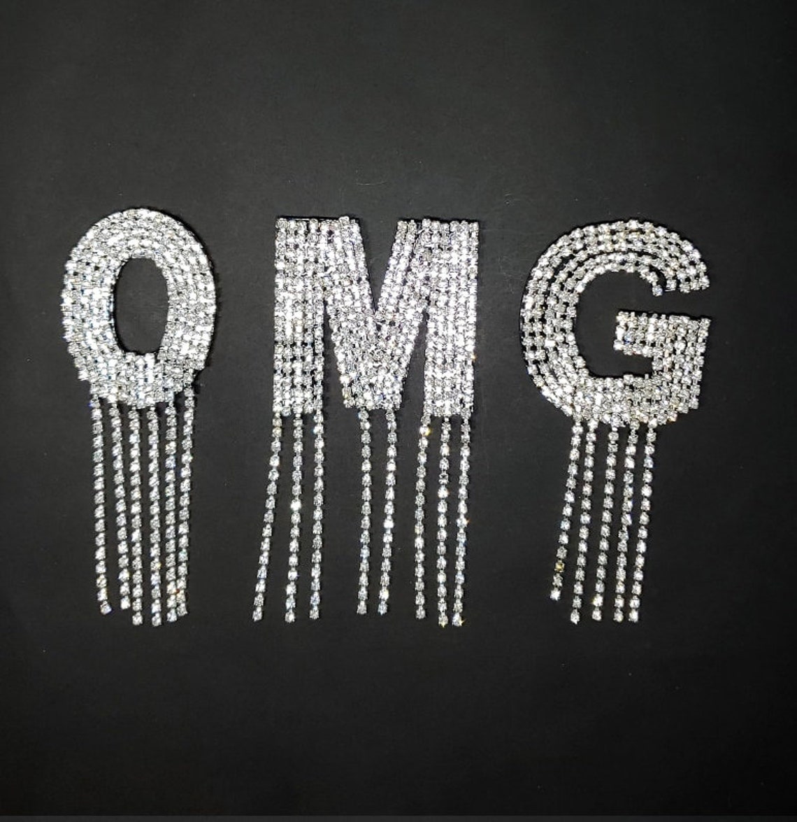 26 Alphabeth Letters SILVER Rhinestones Sequin - Etsy