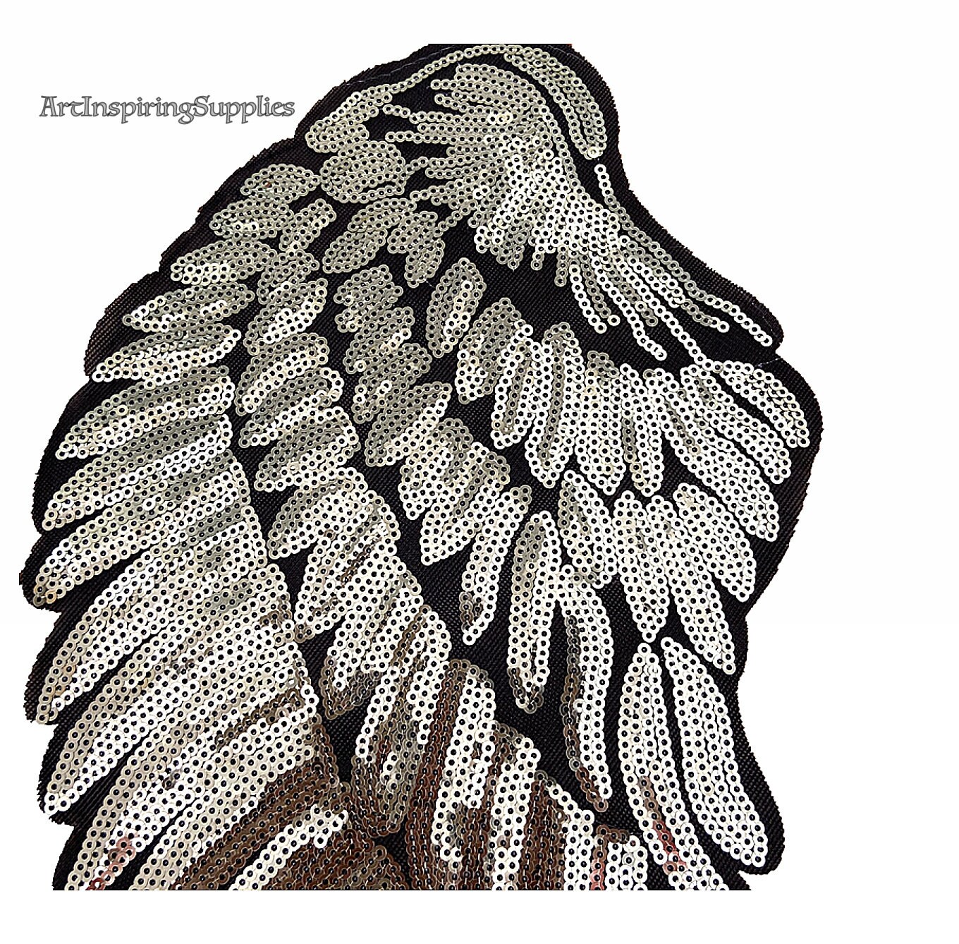 Clothes Decoration Aplique/large Black Angel Wings Sequins Decoration ...