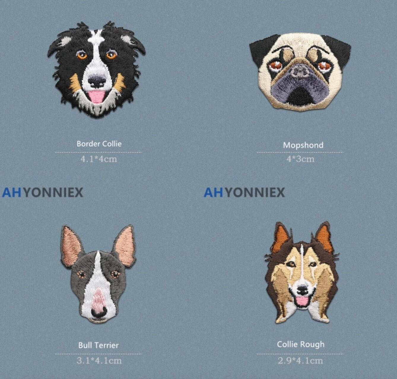 1 Pcs Dog Embroidered Patch for Clothes/dogs Breeds Ornaments Applique ...