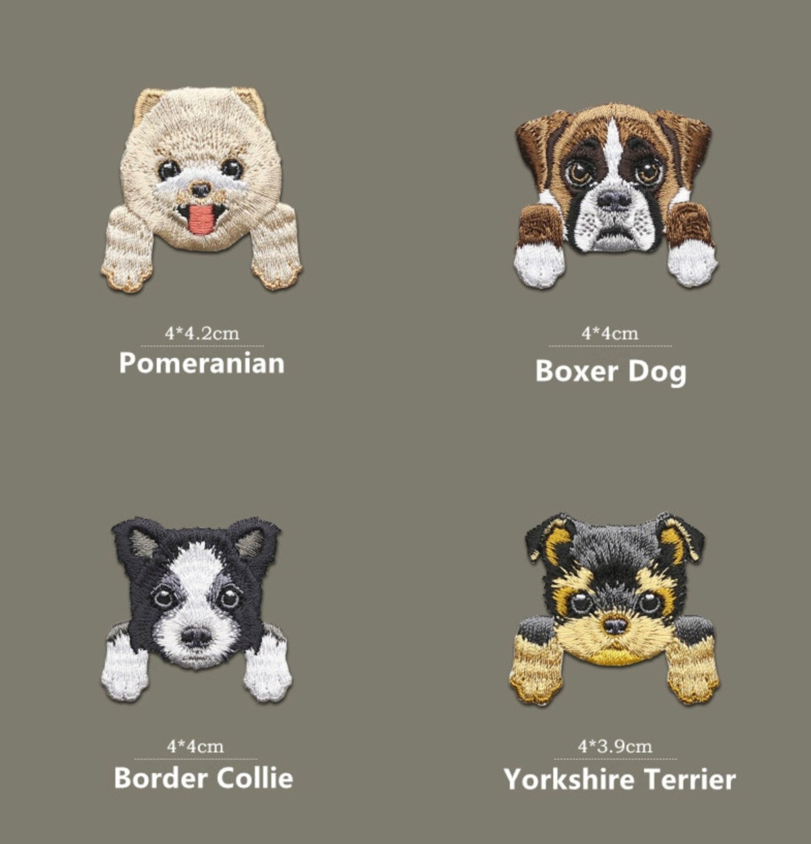 1 Pcs Dog Embroidered Patch for Clothes/dogs Breeds Ornaments Applique ...