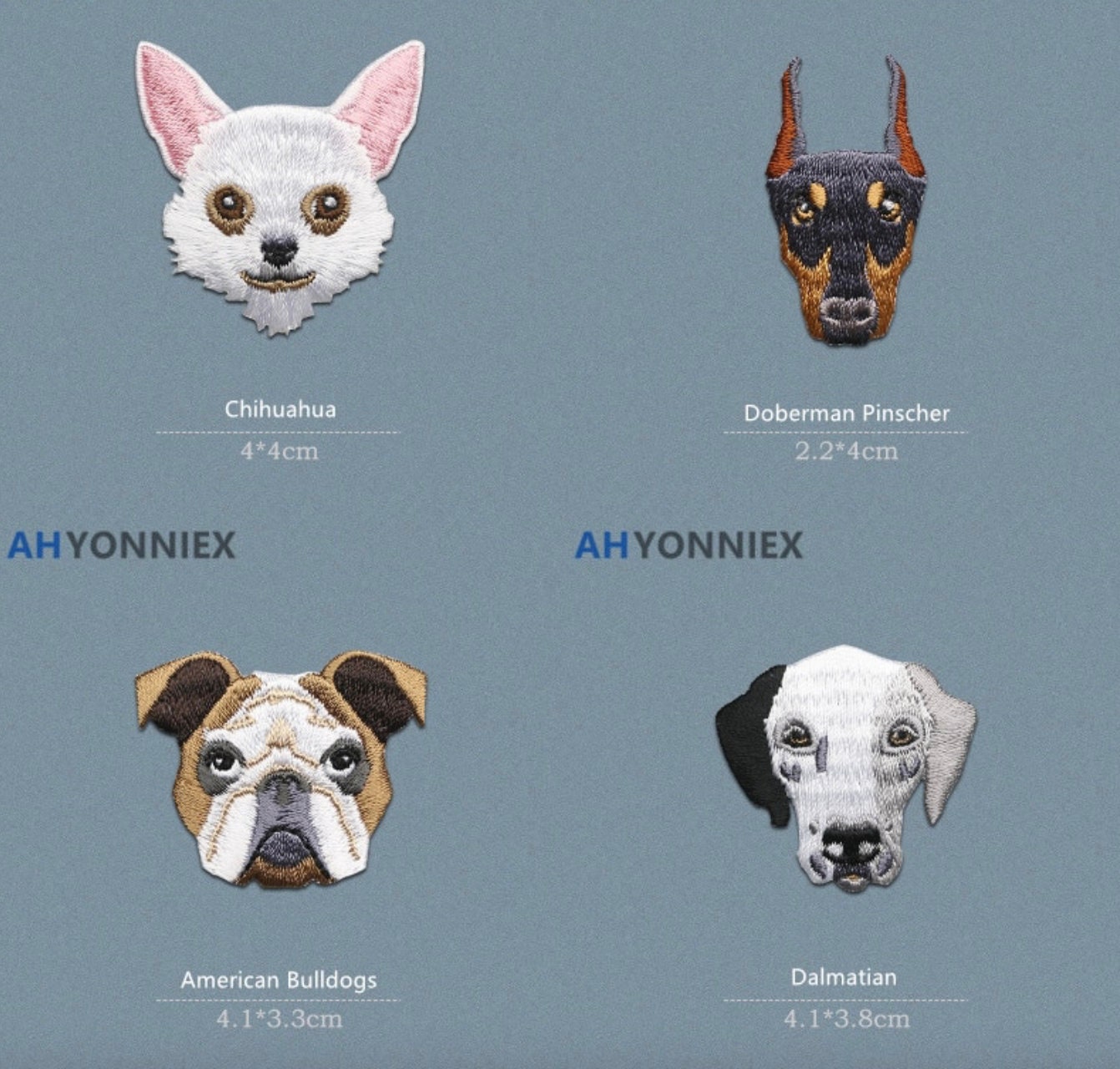 1 Pcs Dog Embroidered Patch for Clothes/dogs Breeds Ornaments Applique ...