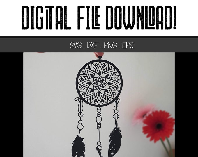 SVG Intricate Dreamcatcher DOWNLOAD DXF Cricut Cutting Files Mystical ...