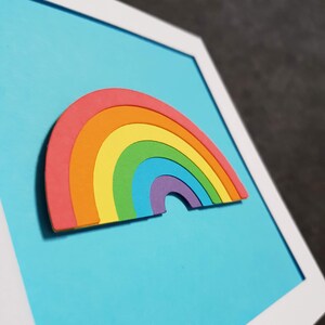 Rainbow - Papercraft Greetings Card - Etsy