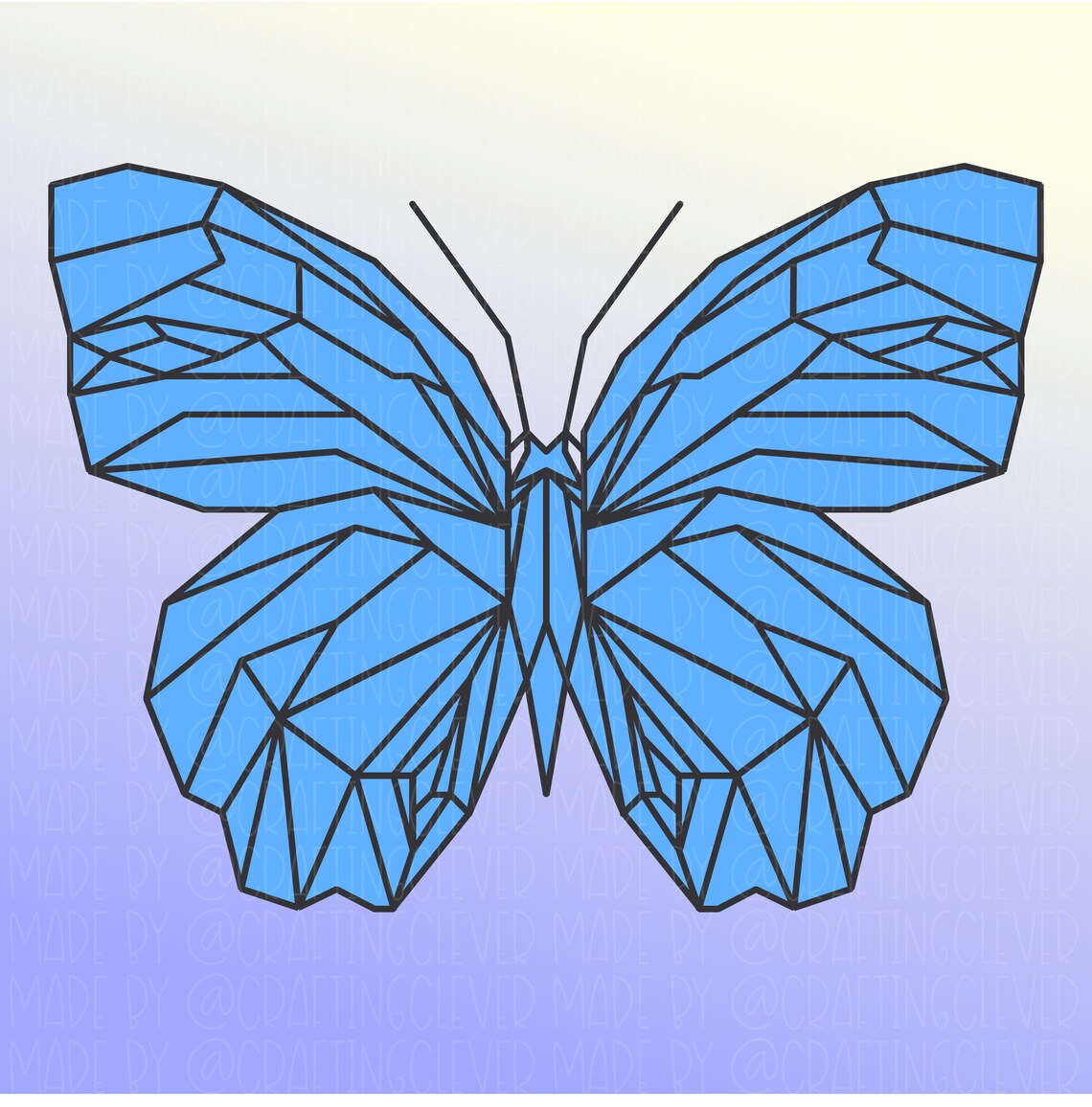 SVG Polygon Butterfly DOWNLOAD DXF Cricut Cutting Files - Etsy