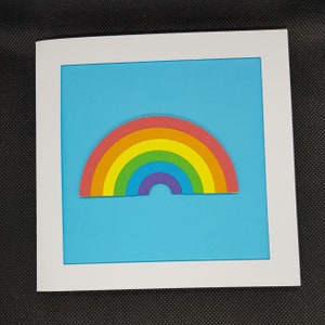 Rainbow - Papercraft Greetings Card - Etsy