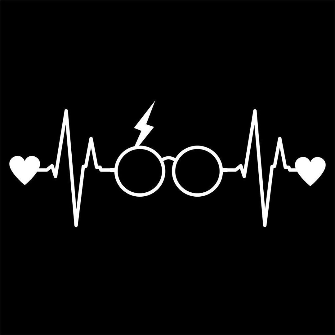 HP Heart Beat Decal - Etsy