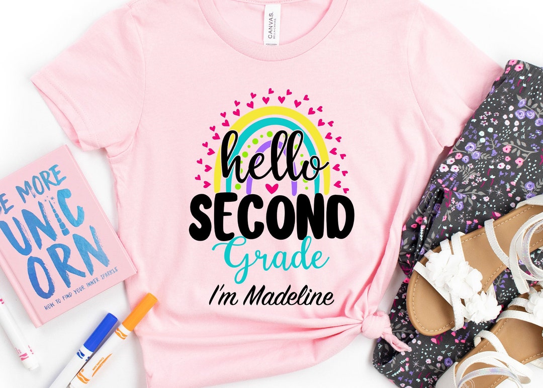 Hello Second Grade Shirt, 2nd Grade Shirt, Back to School Shirt, First ...