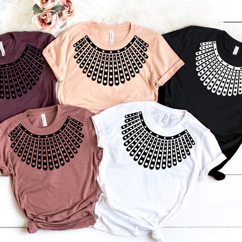Ruth Bader Ginsburg Shirt Rbg Jabot Collar T Shirt Roe - Etsy