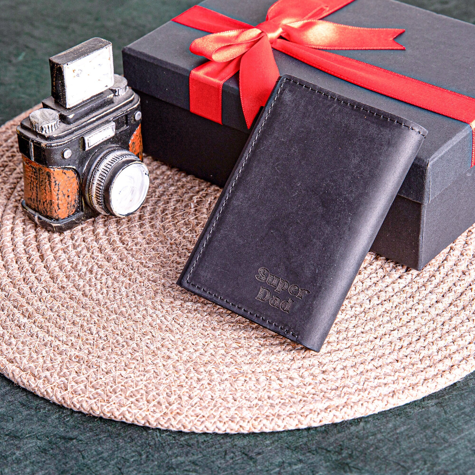 Handmade Real Leather Card Holder, Engraved Leather Card Holder ...