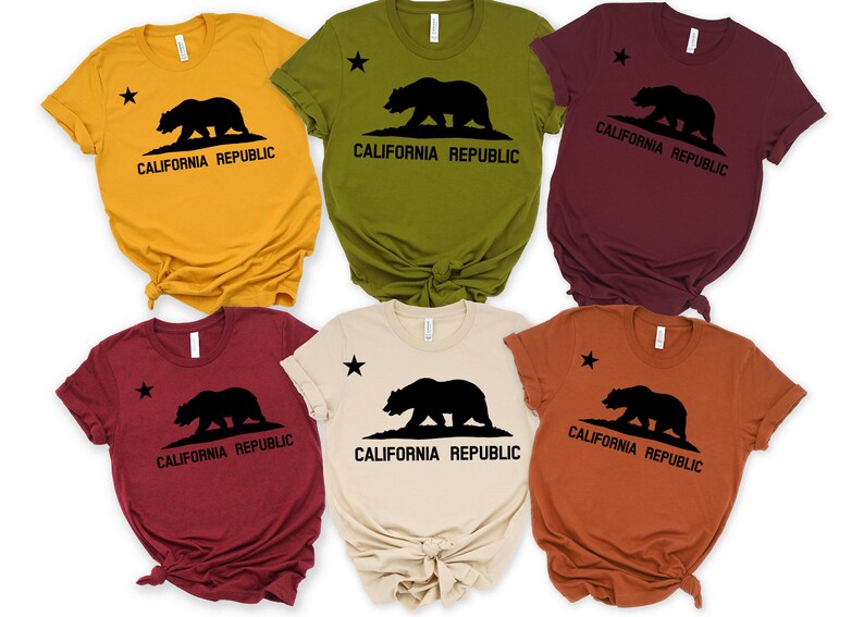 California Republic Flag California Republic Flag Shirt | Etsy
