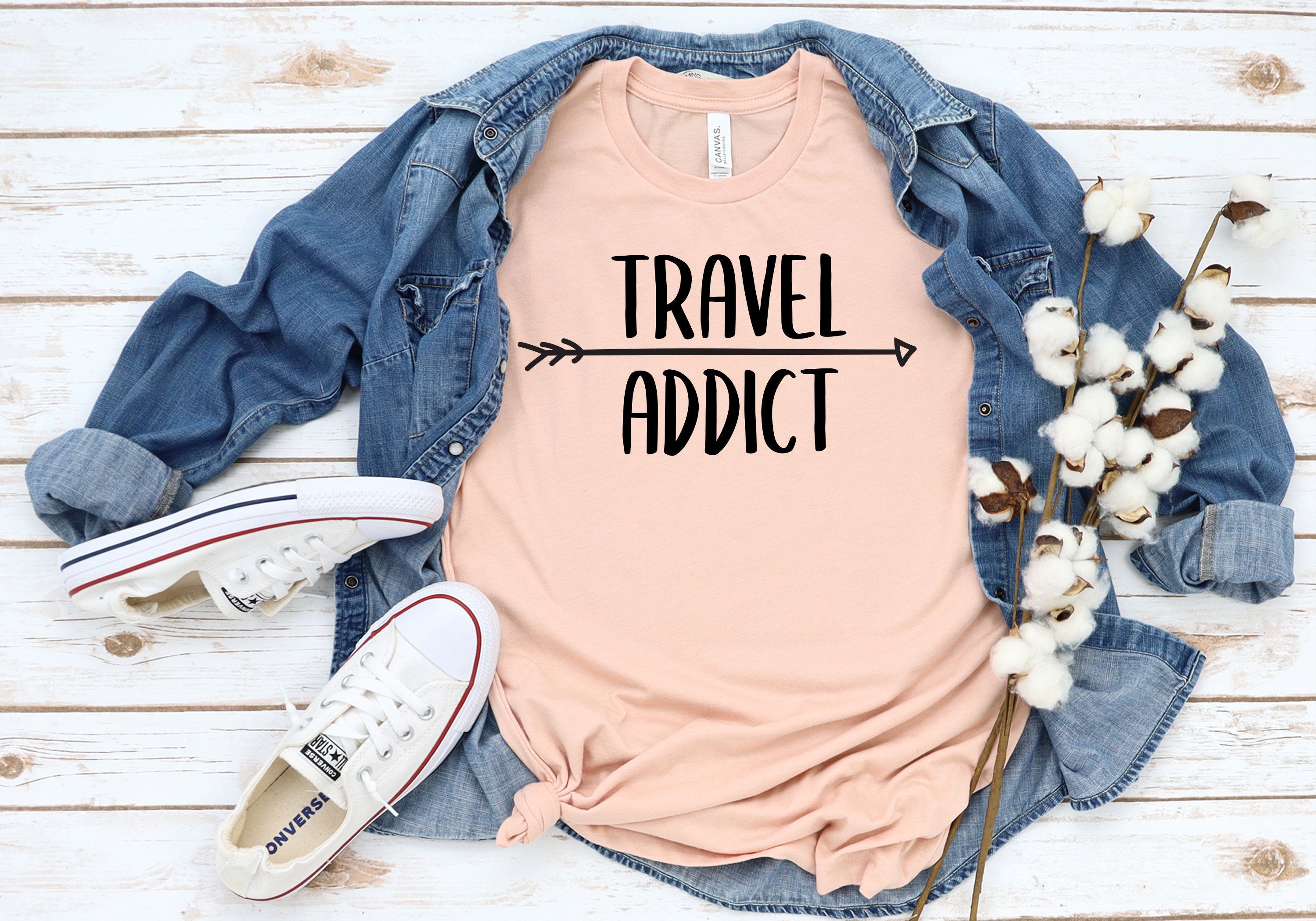 Travel Addict, Travel T-shirt, Fun Shirts, Tshirts, Family Shirts, Fun ...