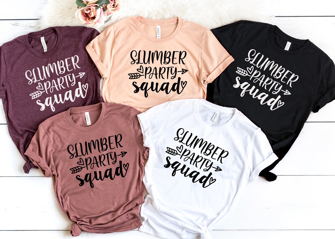 Slumber Party Shirt, Girls Birthday Party Shirt, Sleepover Shirt, Party ...