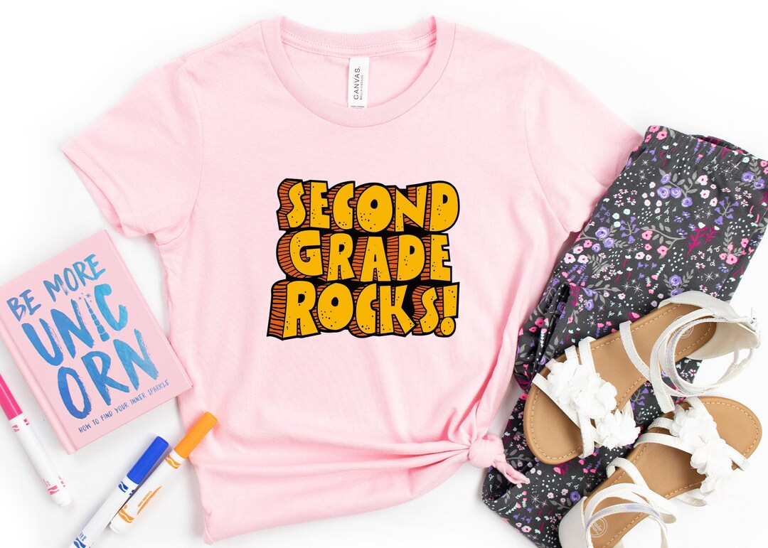 Second Grade Rocks Shirt, Hello Second Grade Shirt, Back to School ...