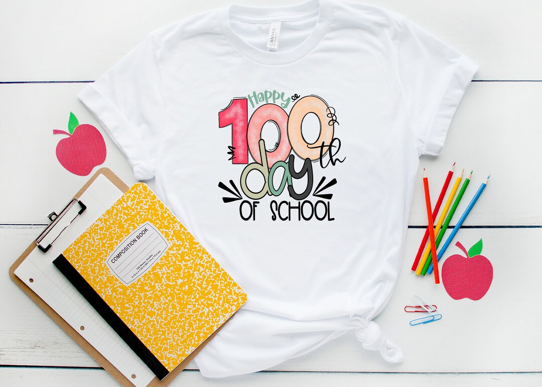 Happy 100th Day of School Shirt, 100th Day Shirt, 100 Days of School ...