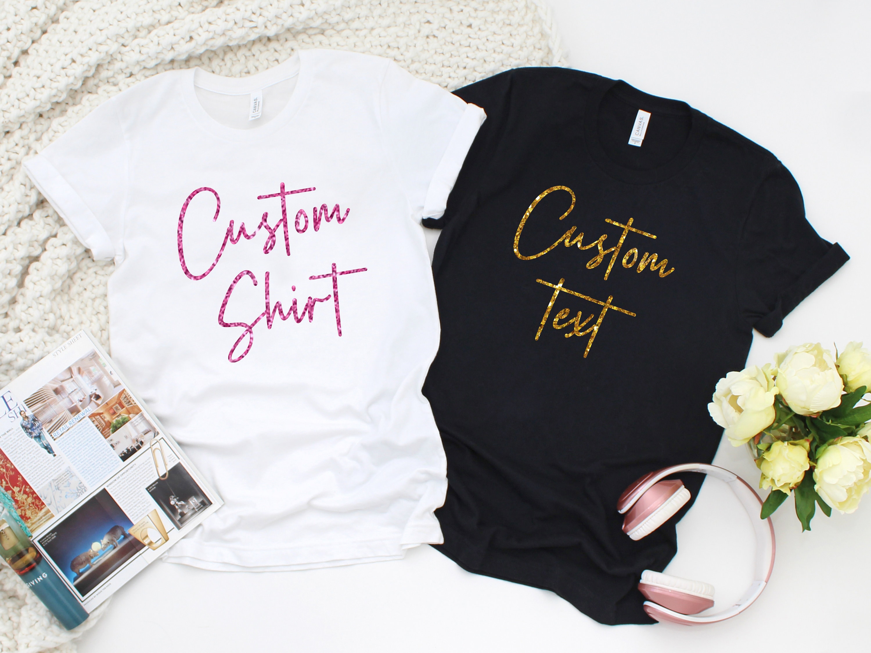 Personalized T-shirt, Add Your Own Text, Custom T-shirt, Customized T ...